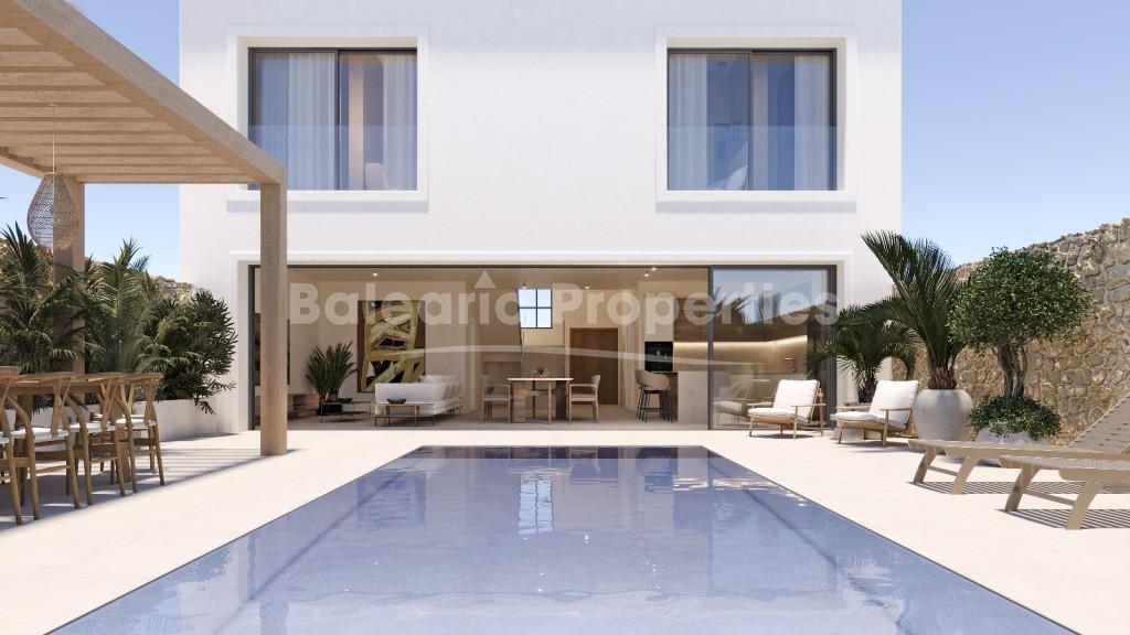 Neubauhaus mit exklusivem Projekt und privatem Pool in Pòrtol, Süd-Mallorca